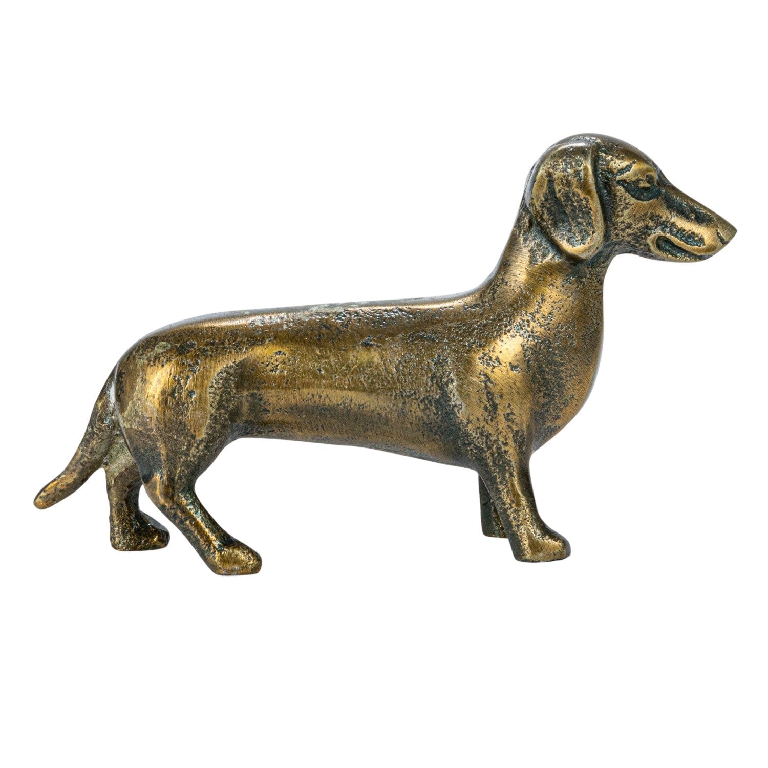 Antique Brass Cast Aluminum Dachshund Wiener Dog Figurine – Cedar & Thread