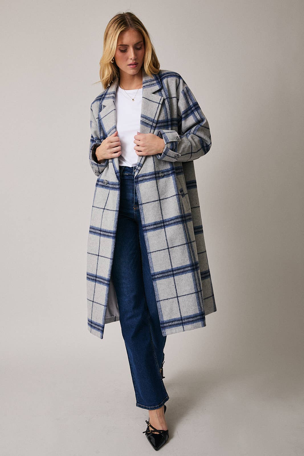 LONG SLEEVE COAT IN PLAID – Cedar & Thread